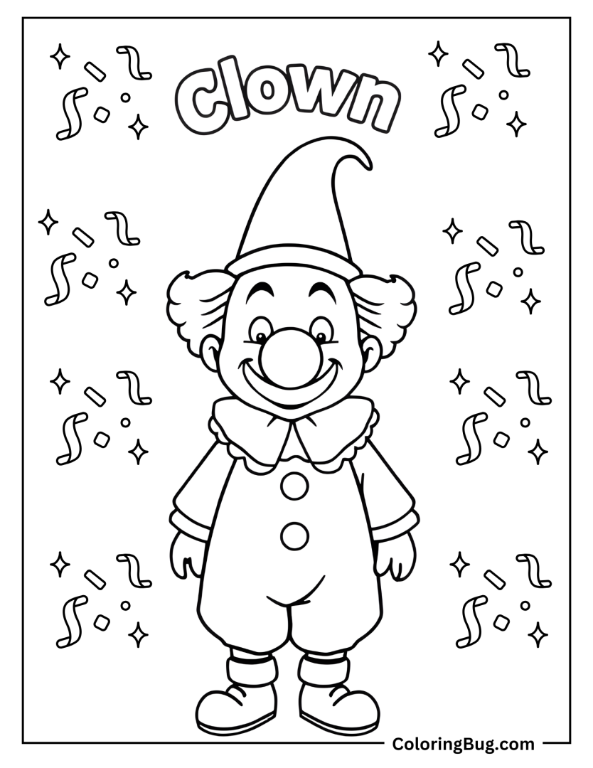 32 Clown Coloring Pages (Free Printable PDFs)