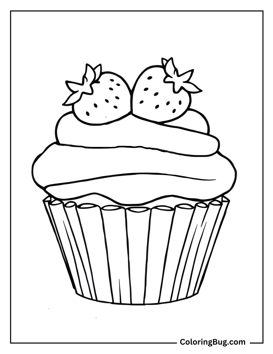 40 Cupcake Coloring Pages (Free Printable PDFs)