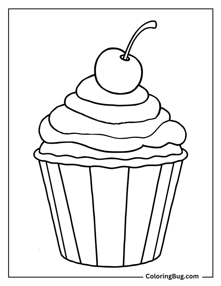 40 Cupcake Coloring Pages (Free Printable PDFs)