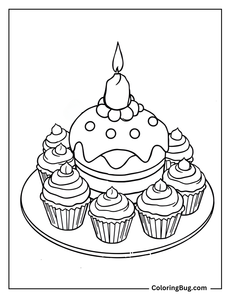40 Cupcake Coloring Pages (Free Printable PDFs)