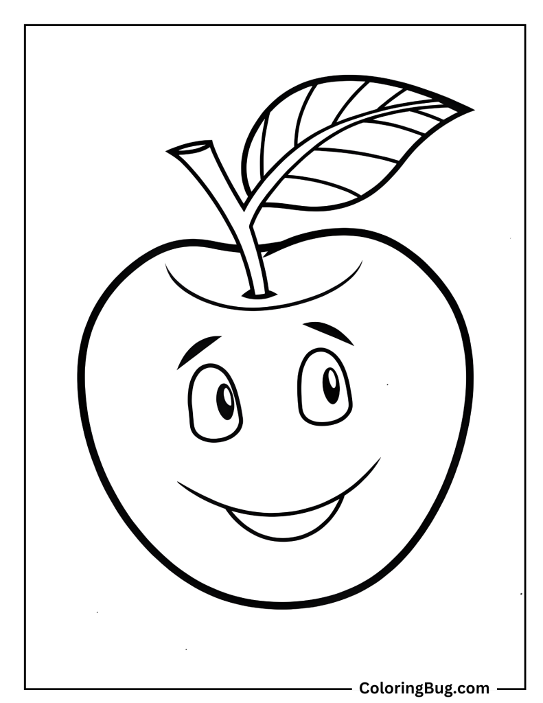 30 Apple Coloring Pages (Free Printable PDFs)