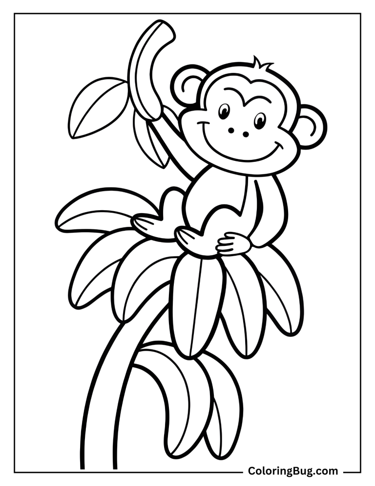 28 Banana Coloring Pages (Free Printable PDFs)