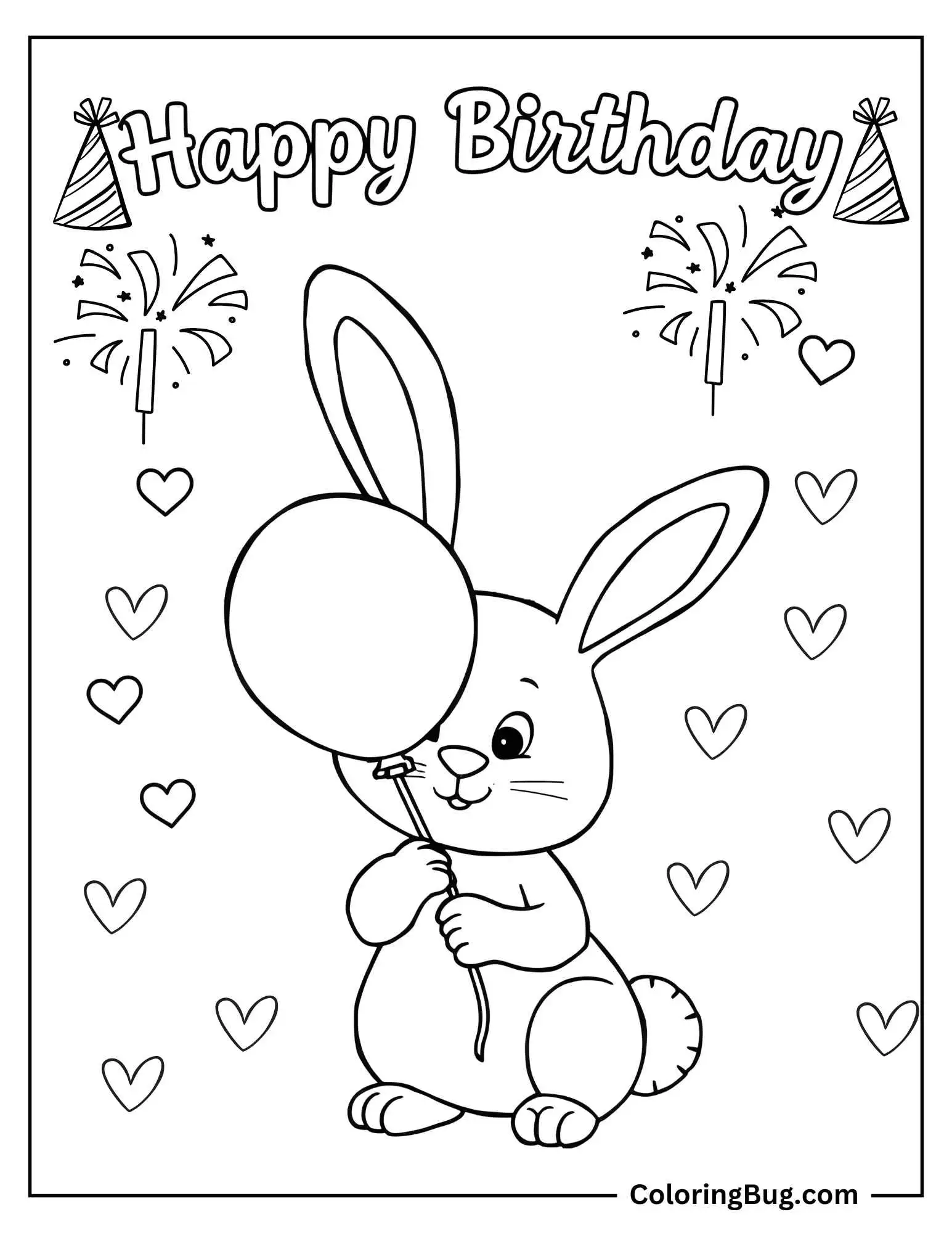 70 Happy Birthday Coloring Pages (Free Printable PDFs)