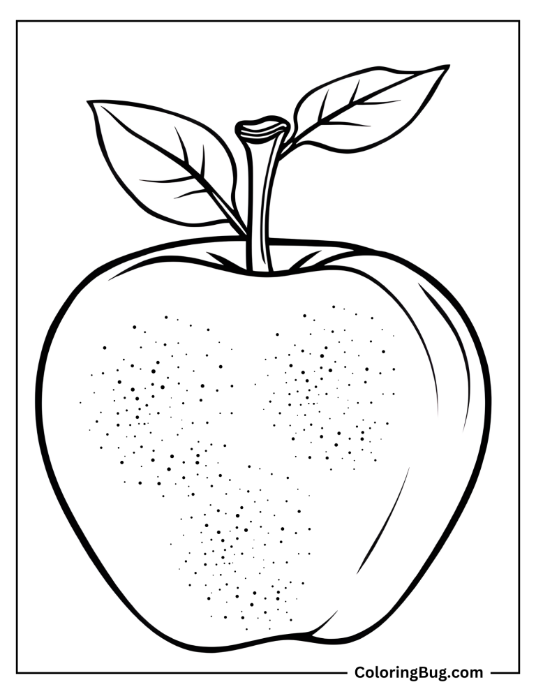 30 Apple Coloring Pages (Free Printable PDFs)