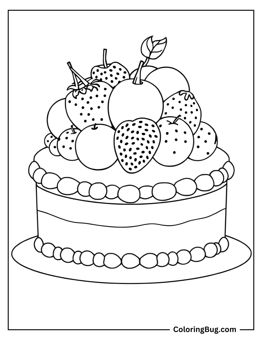 42 Birthday Cake Coloring Pages (Free Printable PDFs)