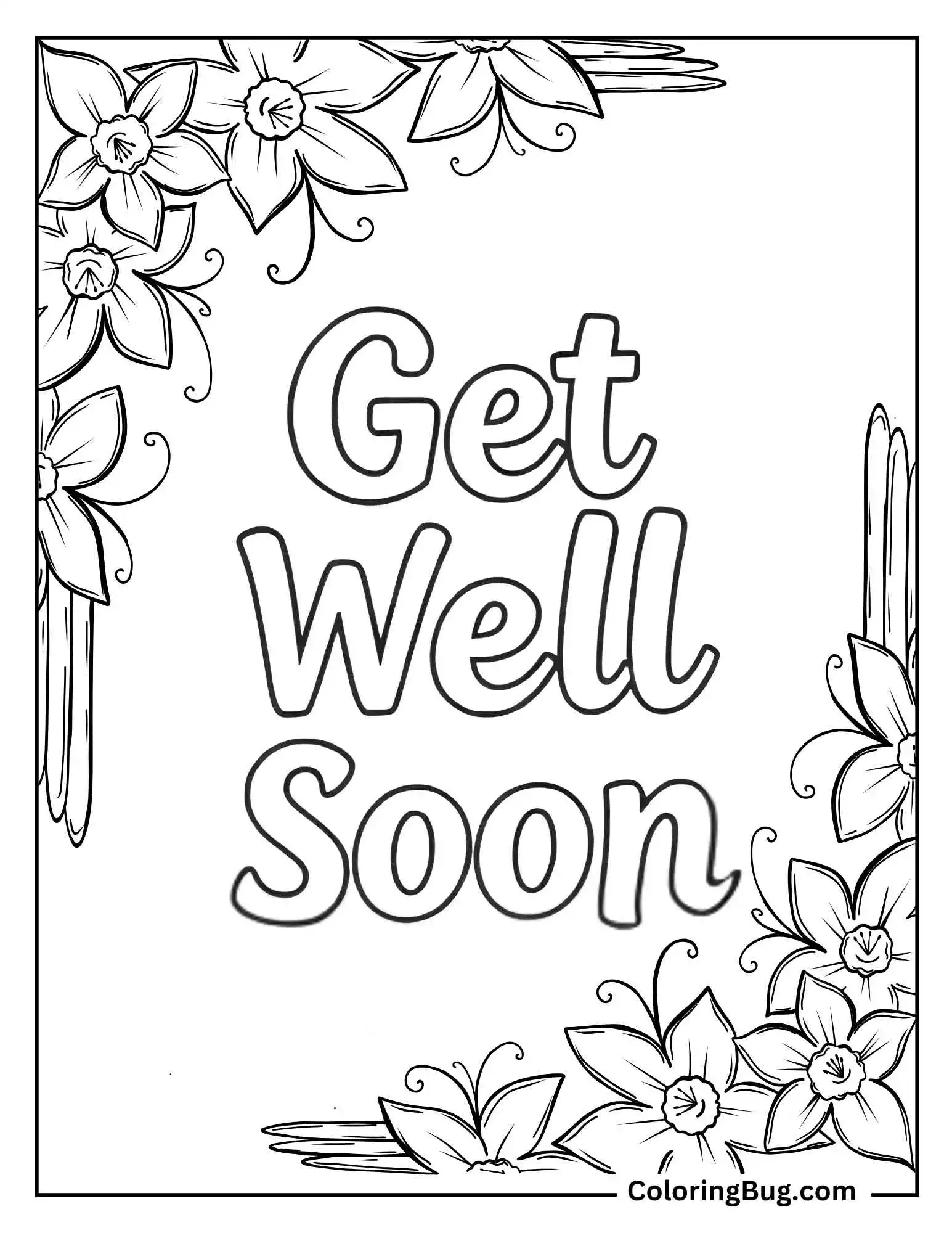30 Get Well Soon Coloring Pages (Free Printable PDFs)
