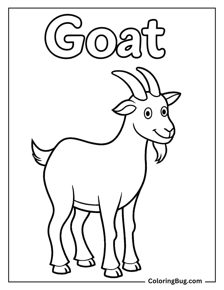30 Goat Coloring Pages (Free Printable PDFs)