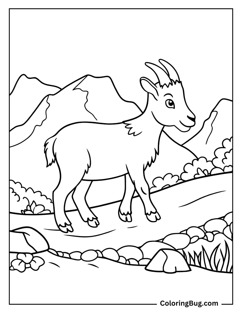 30 Goat Coloring Pages (Free Printable PDFs)