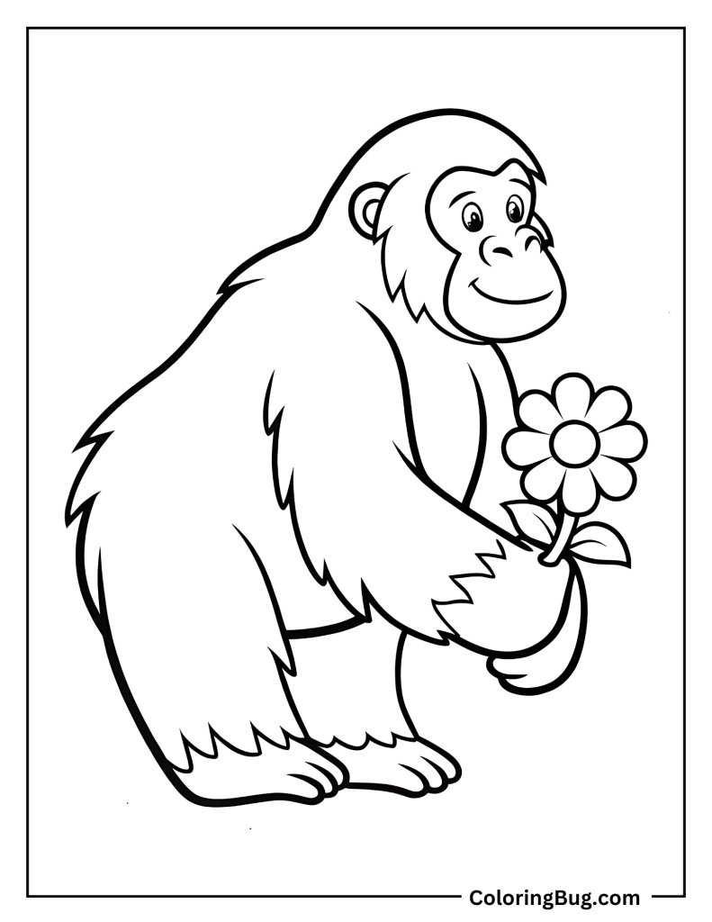 40 Gorilla Coloring Pages (Free Printable PDFs)