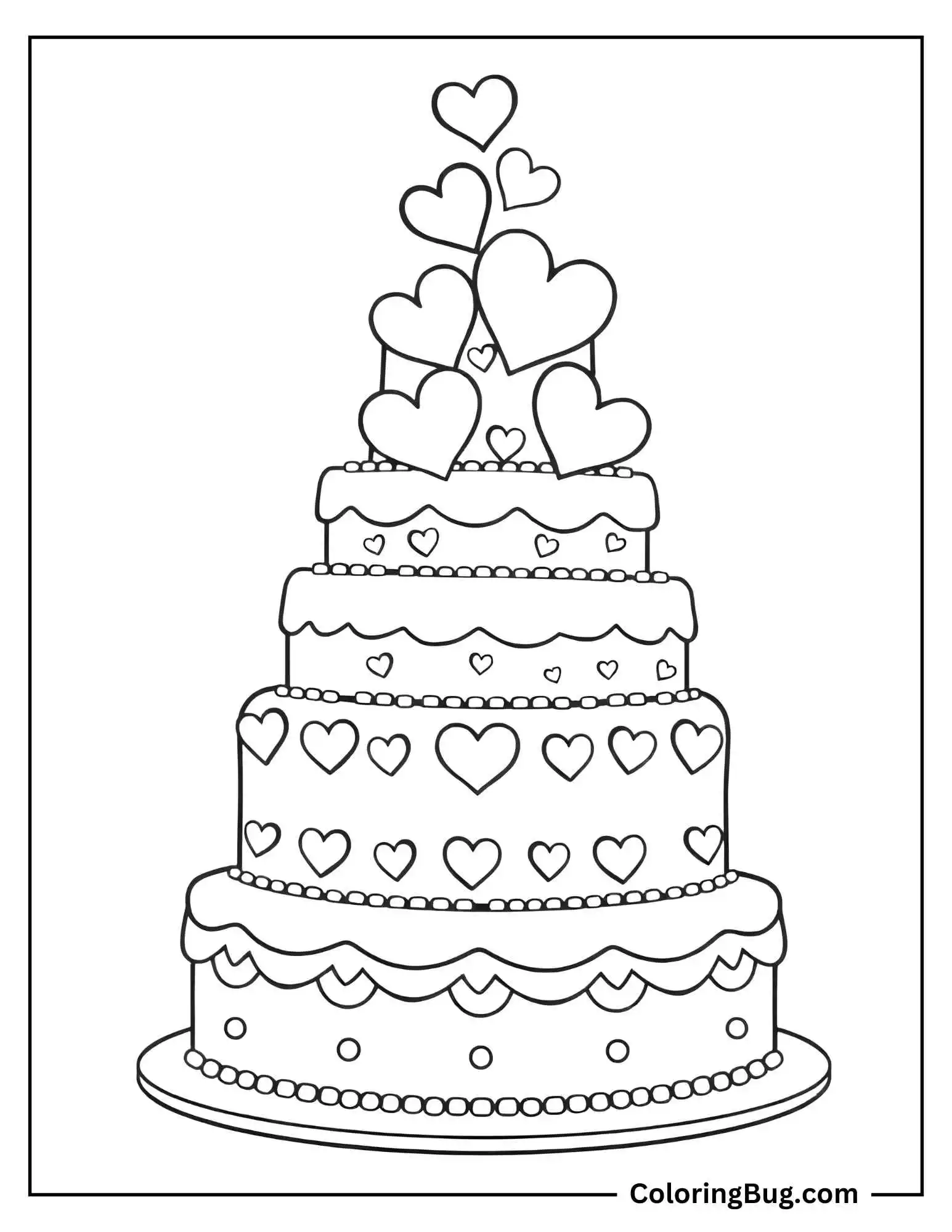 40 Birthday Cake Coloring Pages (Free Printable PDFs)