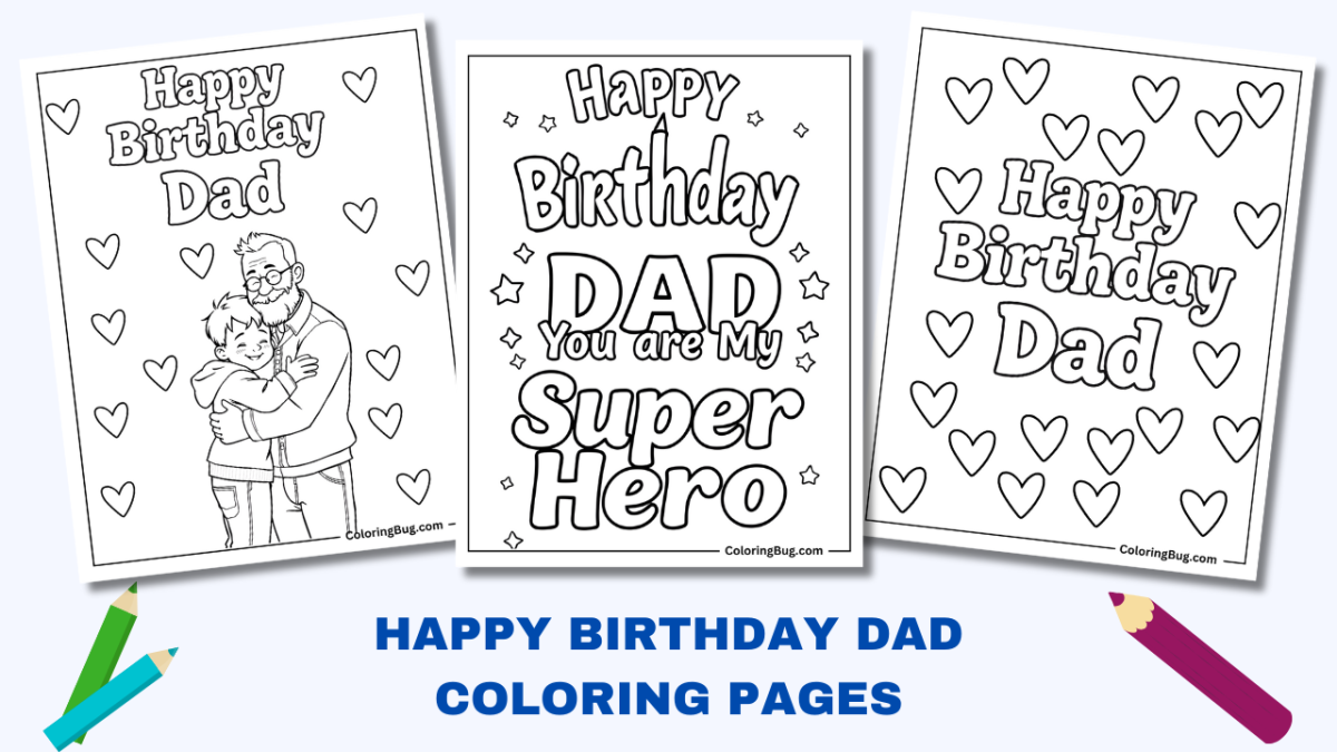 20 Happy Birthday Dad Coloring Pages (Free Printable PDFs)