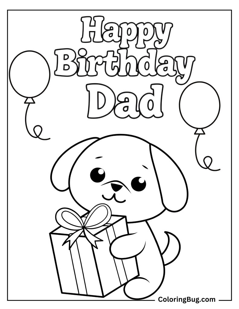 20 Happy Birthday Dad Coloring Pages (Free Printable PDFs)