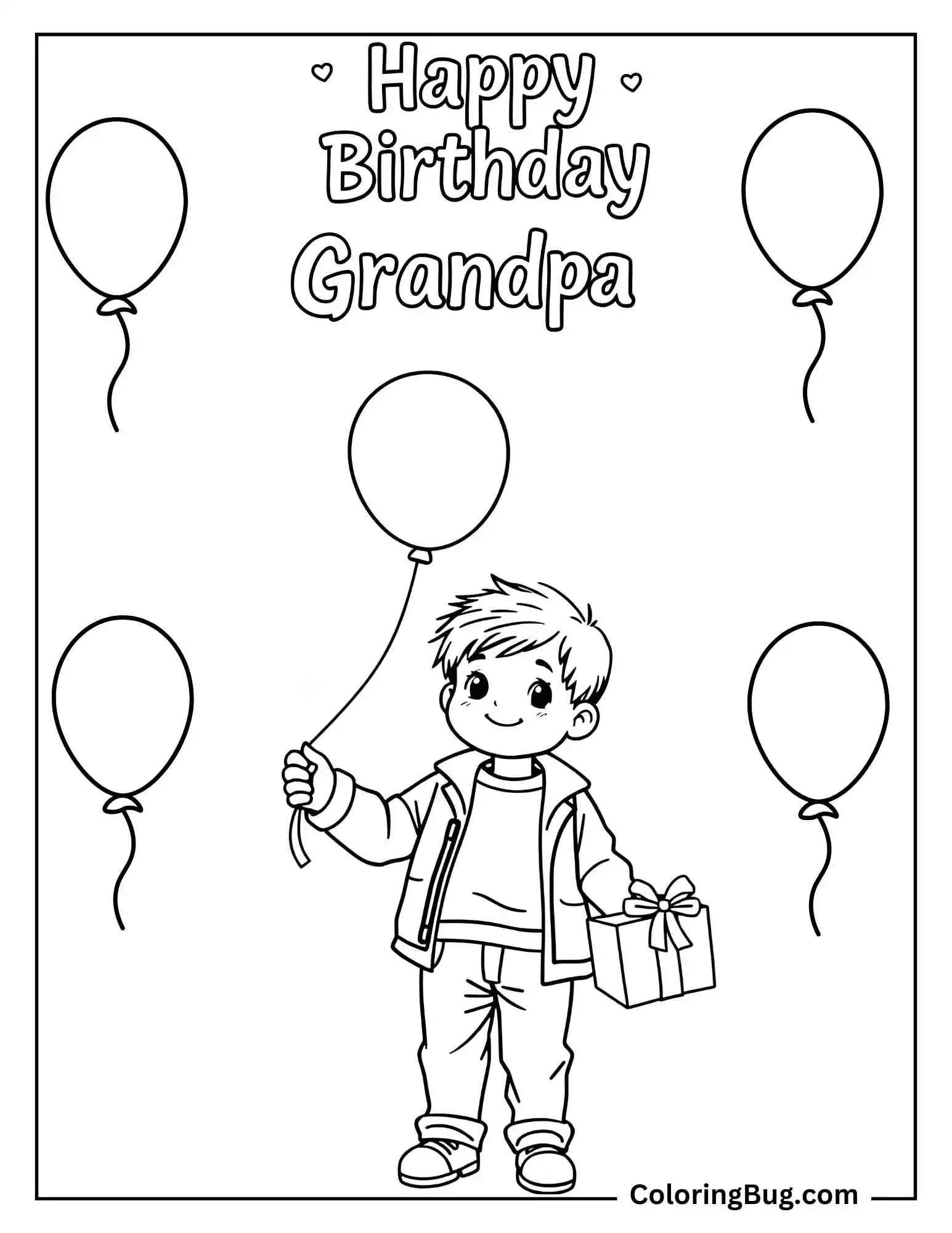 16 Happy Birthday Grandpa Coloring Pages Free Printable Pdfs 