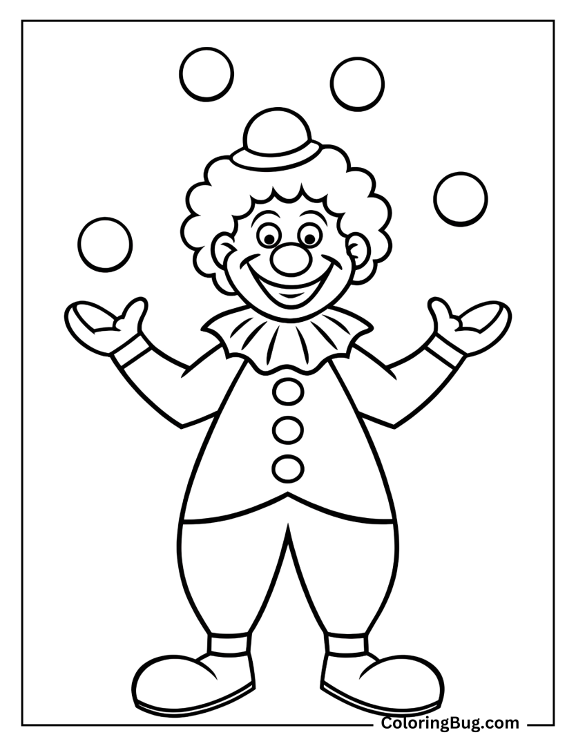 32 Clown Coloring Pages (Free Printable PDFs)