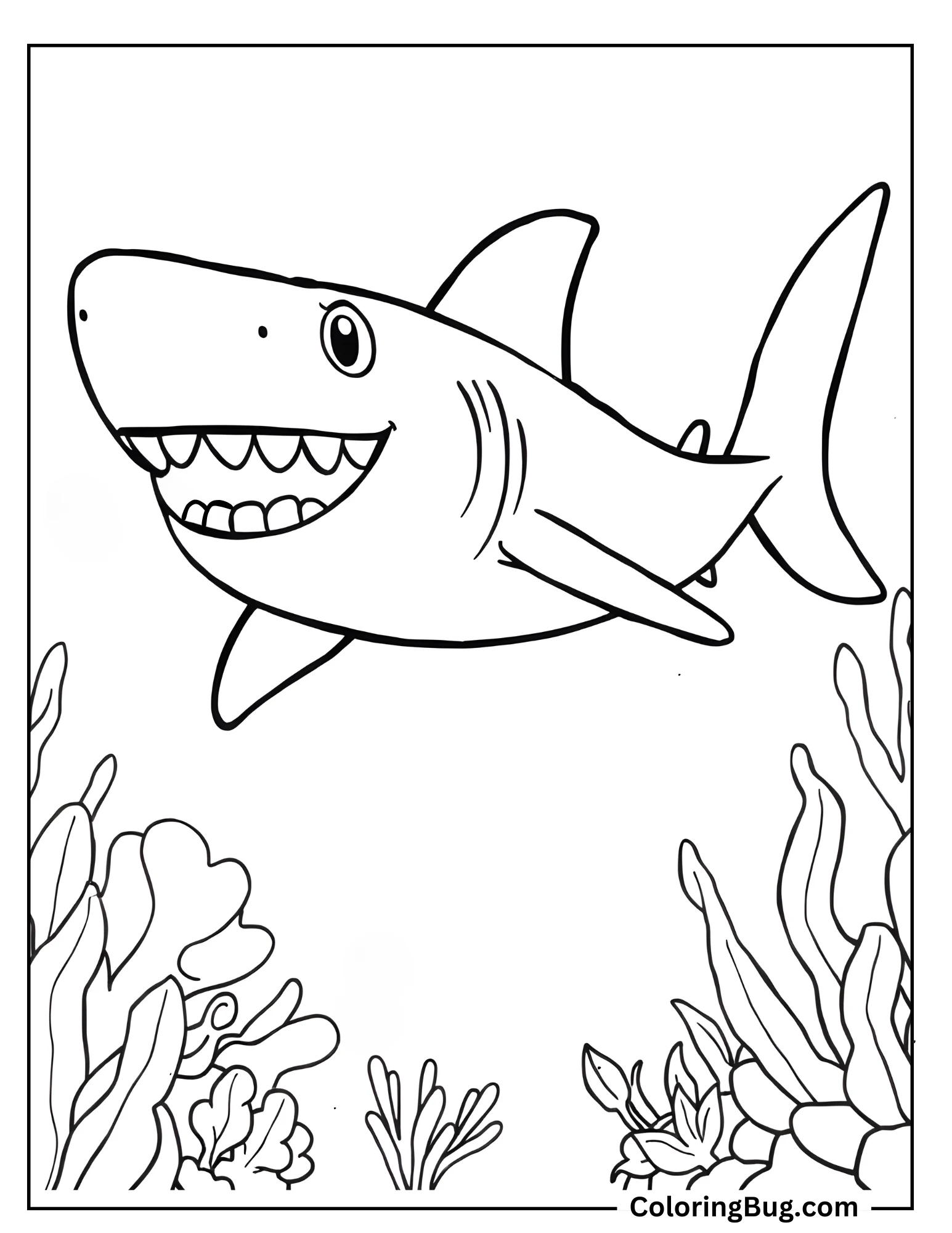 40 Shark Coloring Pages (Free Printable PDFs)