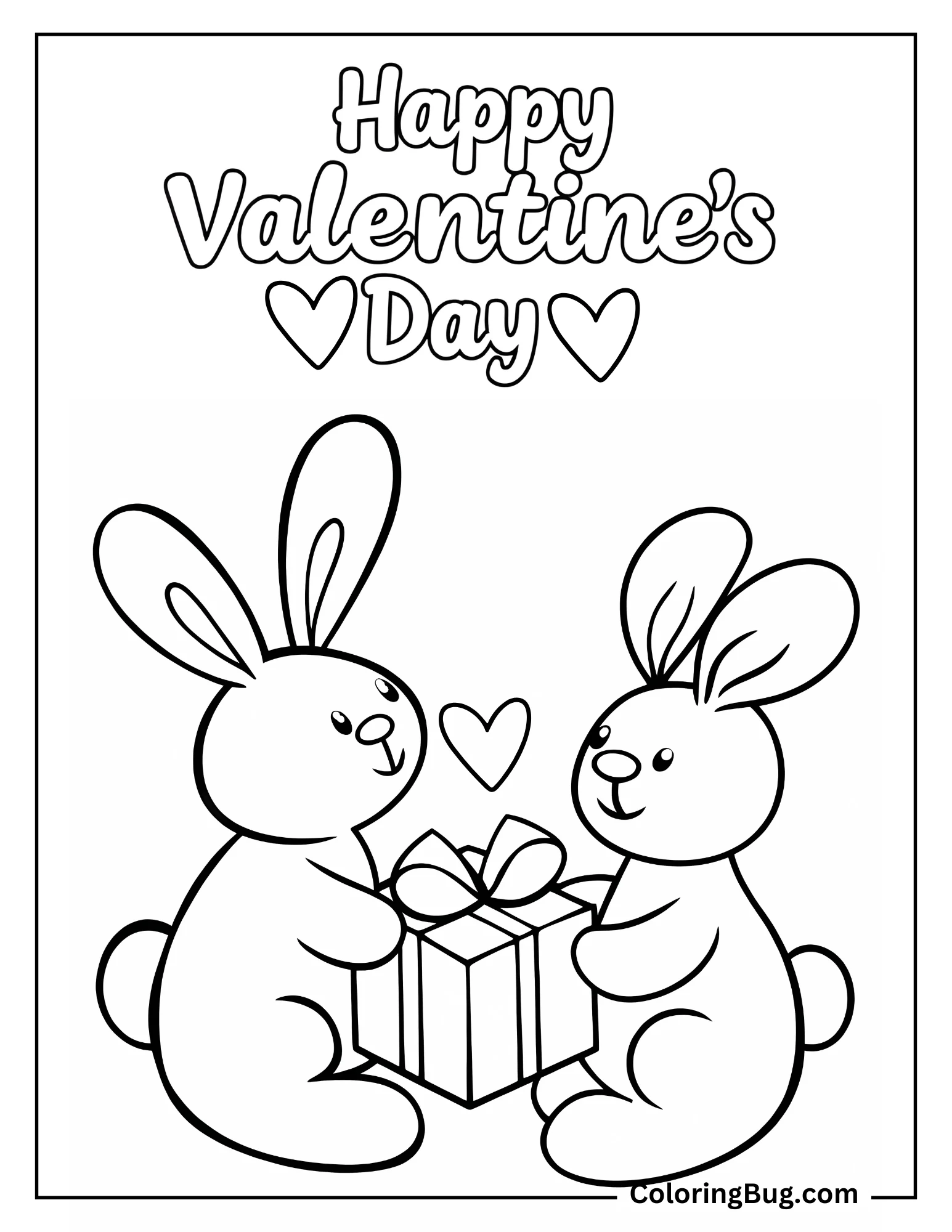 28 Easy Cute Valentines Coloring Pages (Free Printable PDFs)
