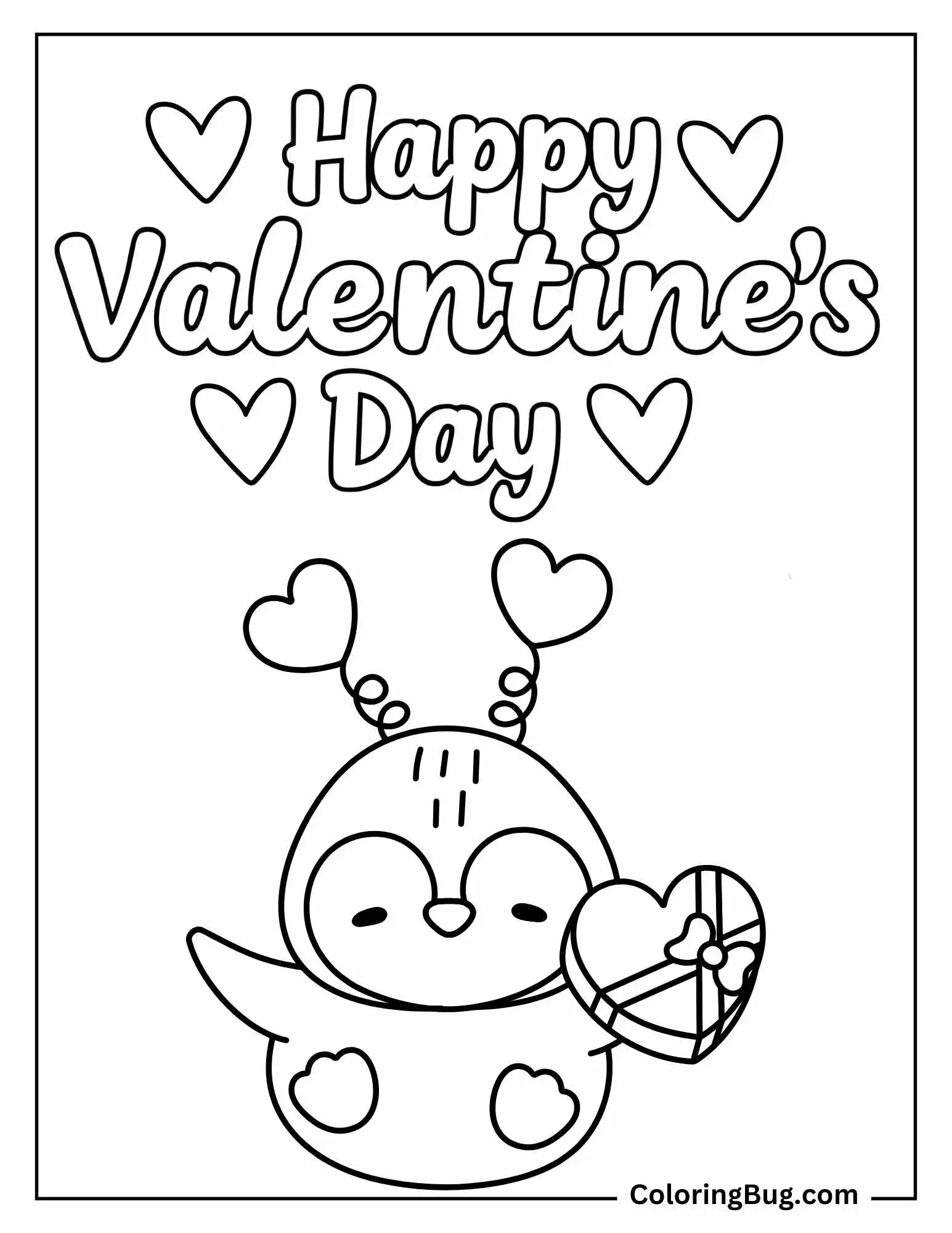 28 Easy Cute Valentines Coloring Pages (Free Printable PDFs)