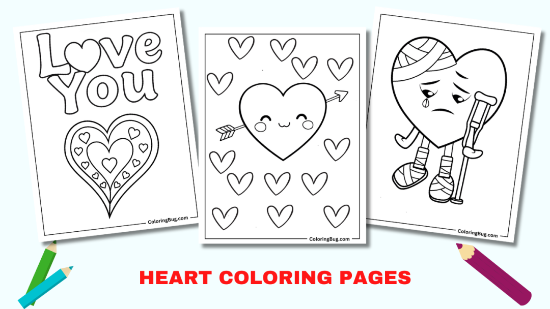 72 Heart Coloring Pages (Free Printable PDFs)