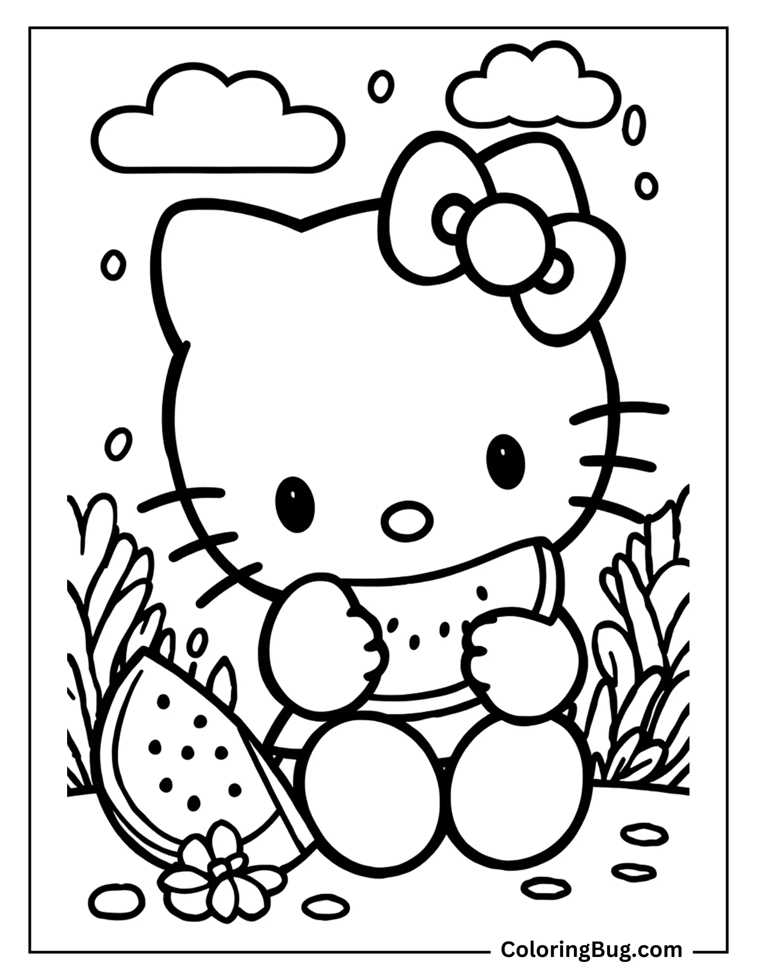 30 Watermelon Coloring Pages (Free Printable PDFs)