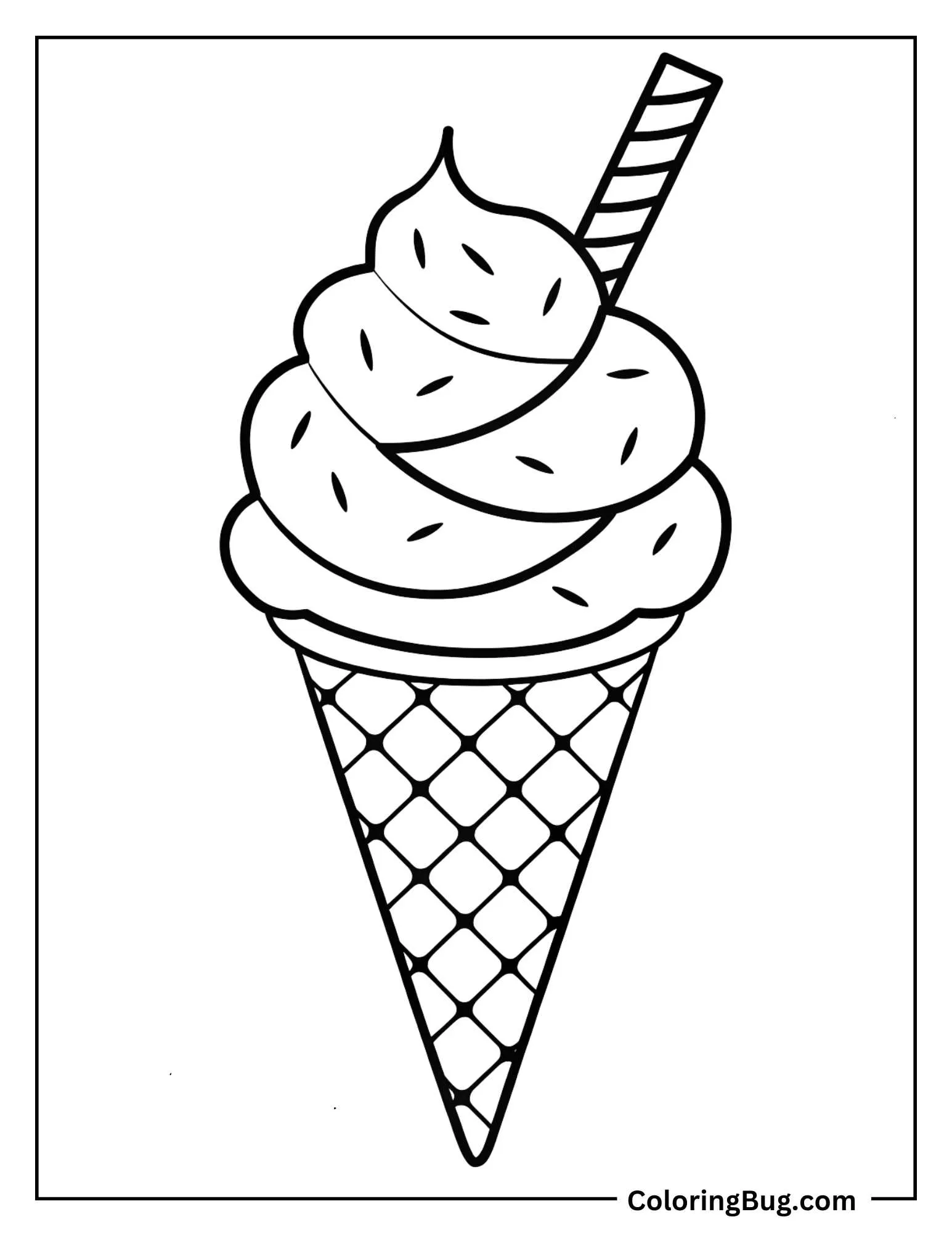 40 Ice Cream Coloring Pages (Free Printable PDFs)