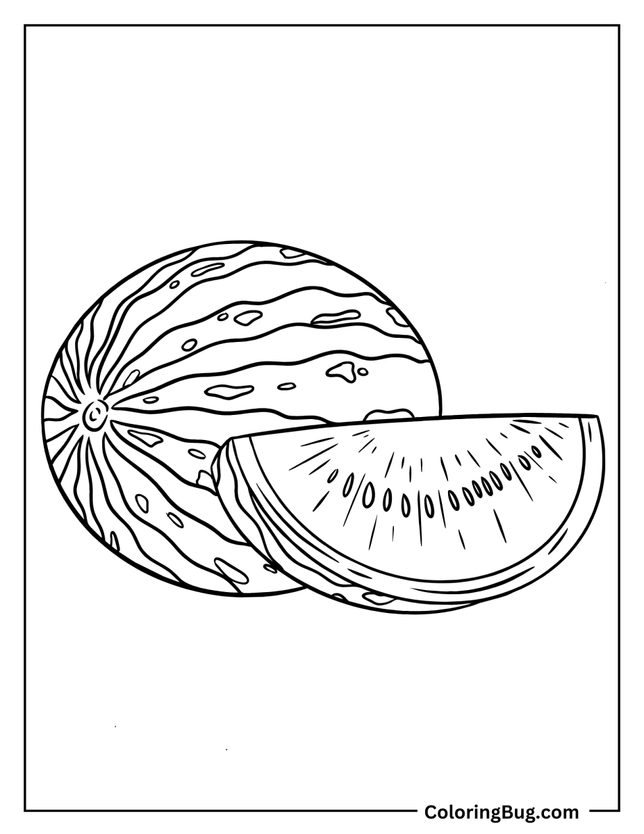30 Watermelon Coloring Pages (Free Printable PDFs)