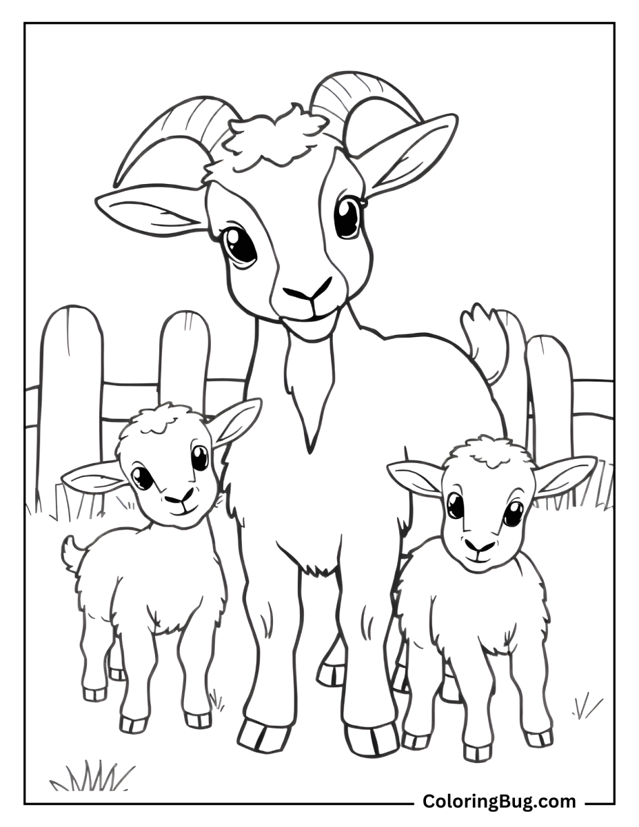 30 Goat Coloring Pages (Free Printable PDFs)