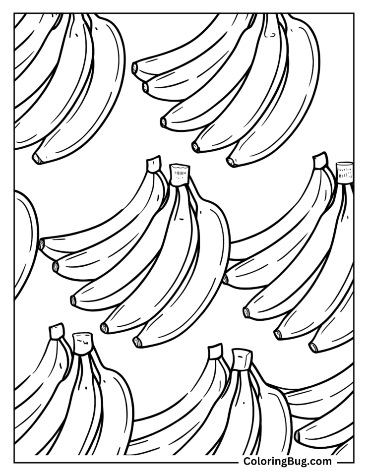 28 Banana Coloring Pages (Free Printable PDFs)