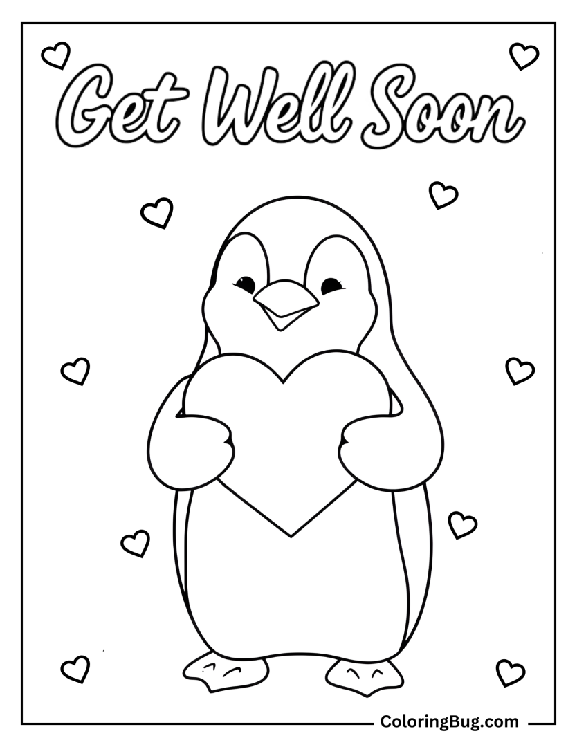 30 Get Well Soon Coloring Pages (Free Printable PDFs)