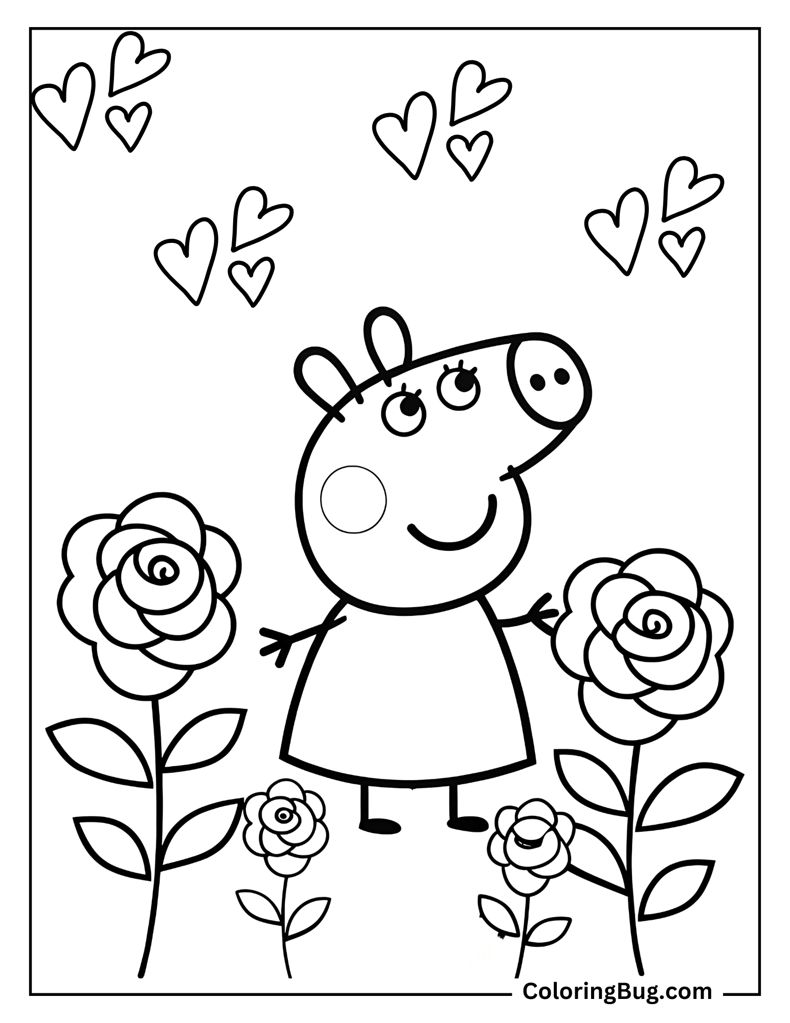 28 Peppa Pig Valentines Coloring Page (Free Printable PDFs)