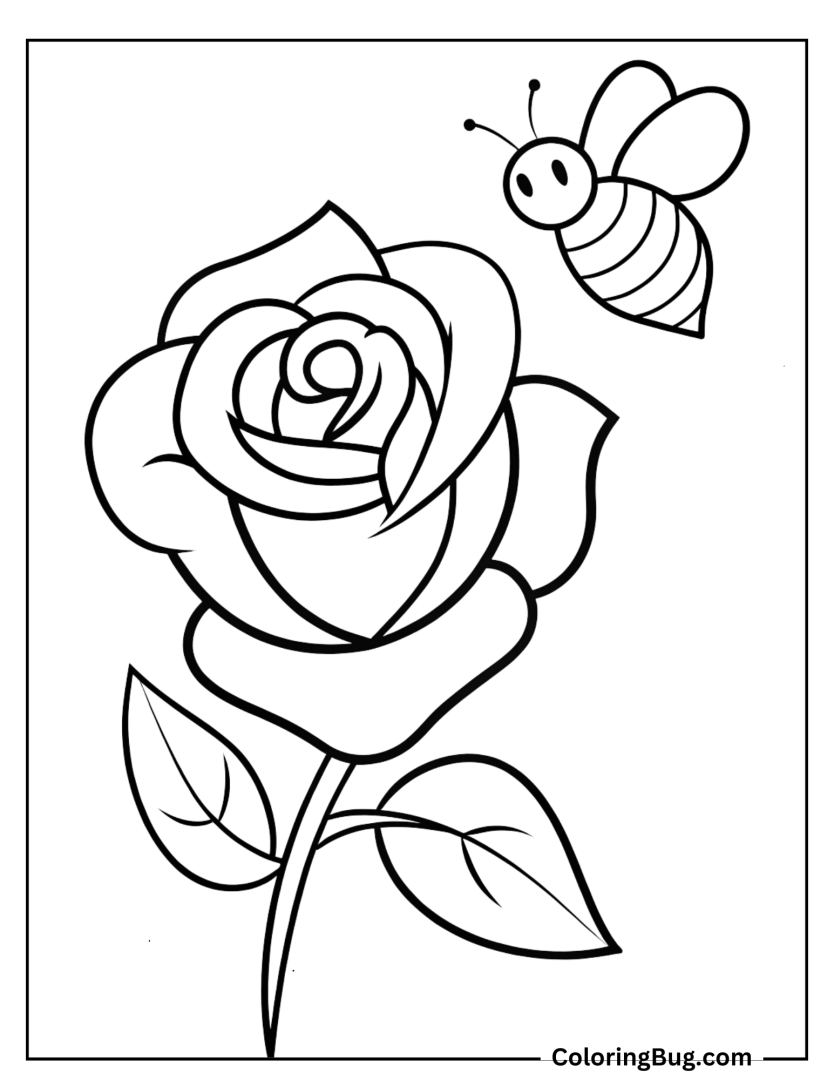 40 Rose Coloring Pages (Free Printable PDFs)