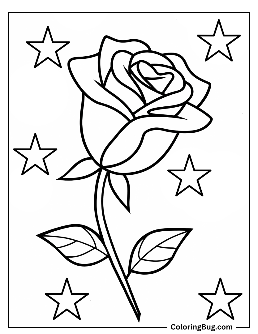 40 Rose Coloring Pages (Free Printable PDFs)