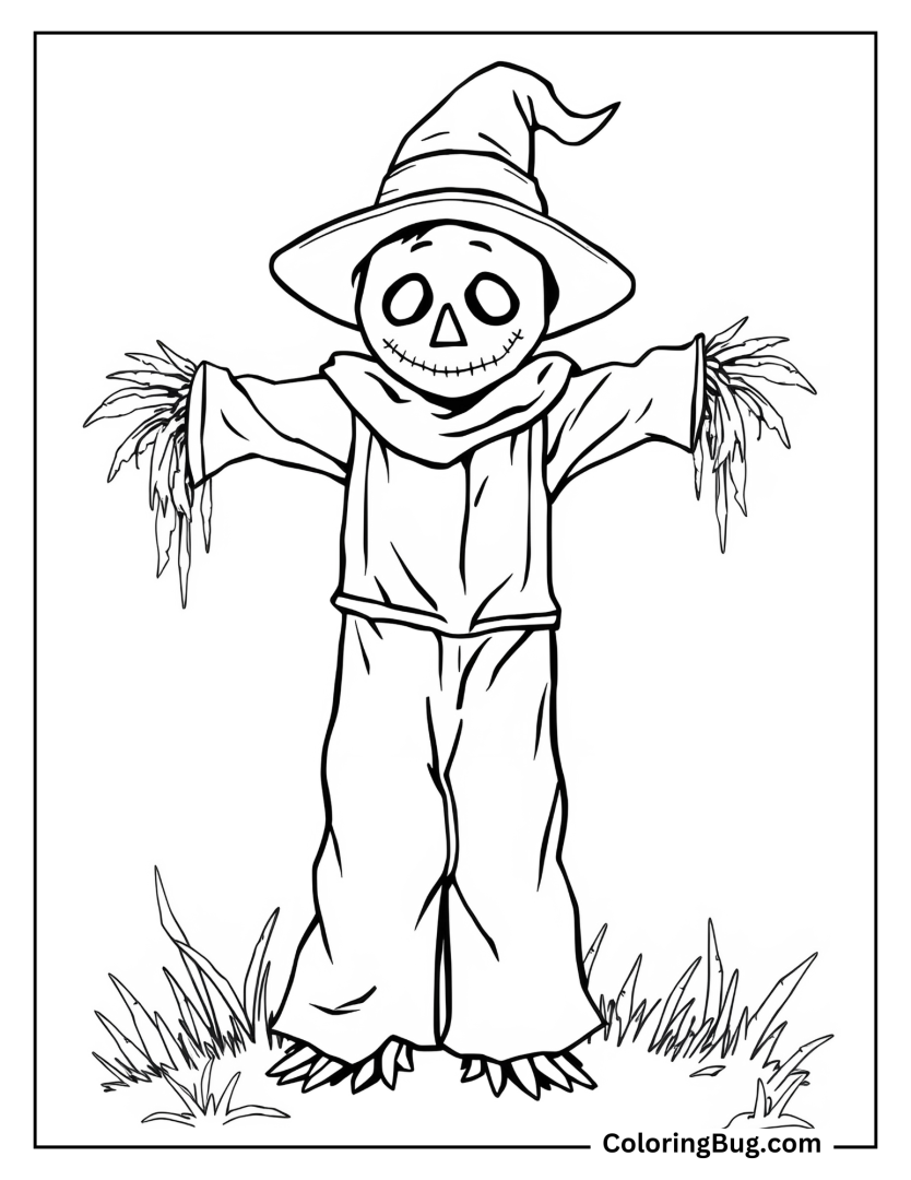 28 Scarecrow Coloring Pages (Free Printable PDFs)