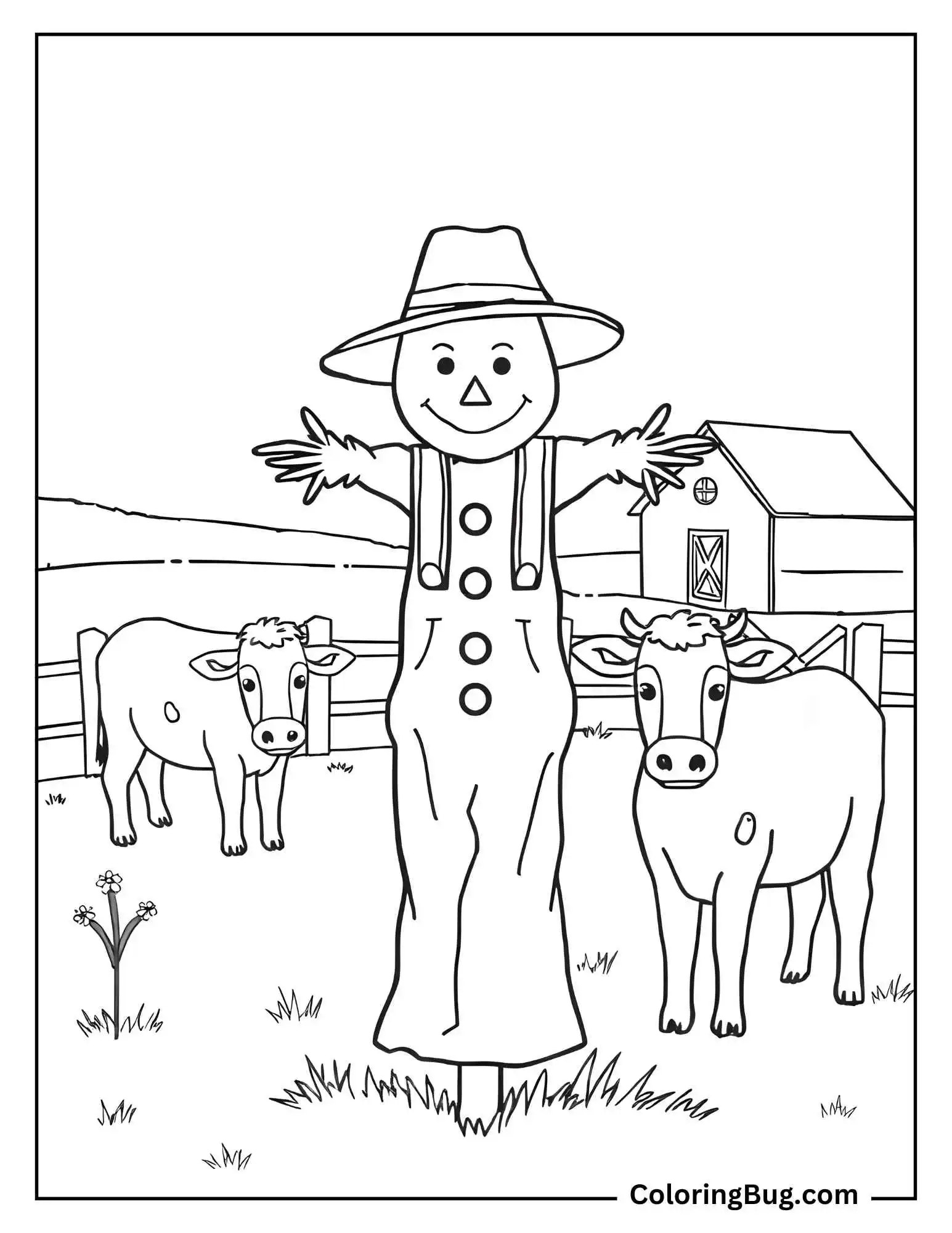 28 Scarecrow Coloring Pages (Free Printable PDFs)
