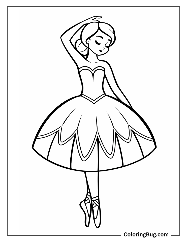 30 Ballet & Ballerina Coloring Pages (Free Printable PDFs)