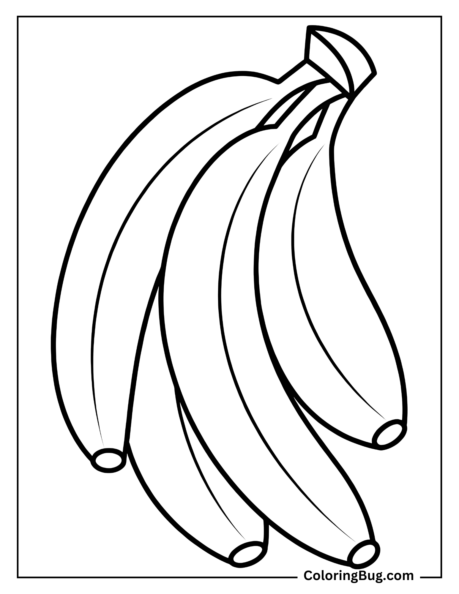 28 Banana Coloring Pages (Free Printable PDFs)