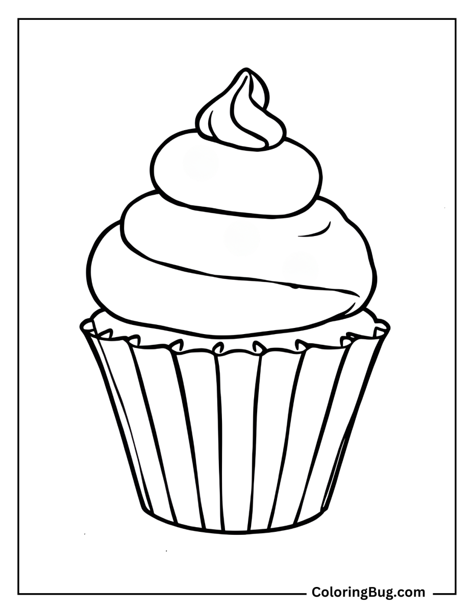 40 Cupcake Coloring Pages (Free Printable PDFs)