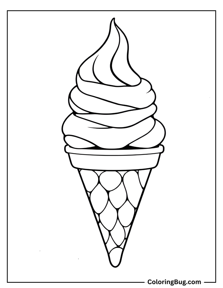 40 Ice Cream Coloring Pages (Free Printable PDFs)