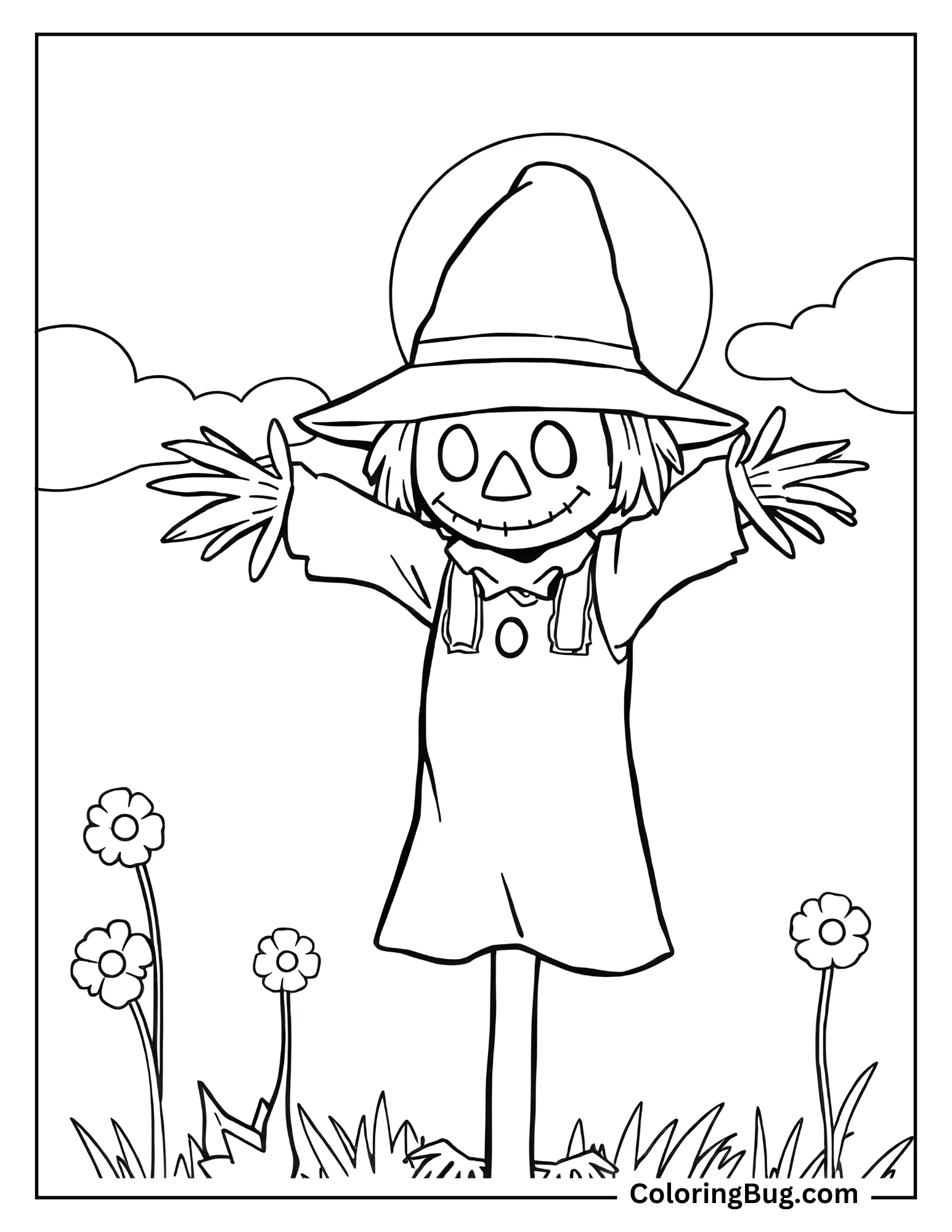 28 Scarecrow Coloring Pages (Free Printable PDFs)