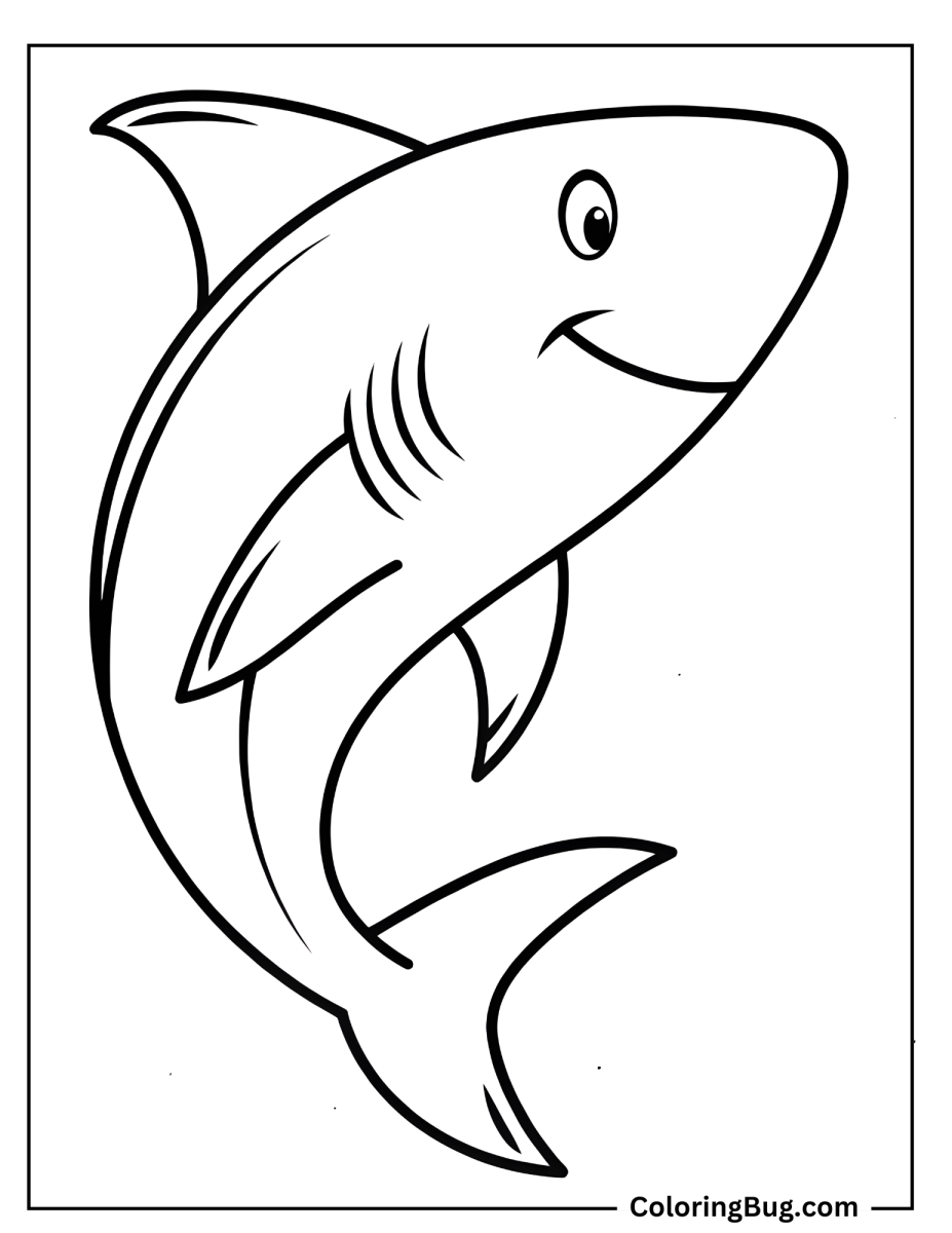 40 Shark Coloring Pages (Free Printable PDFs)