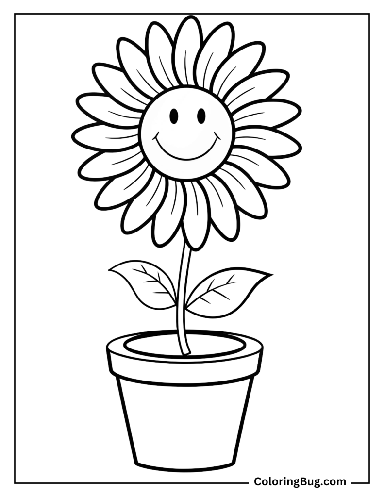 30 Sunflower Coloring Pages (Free Printable PDFs)