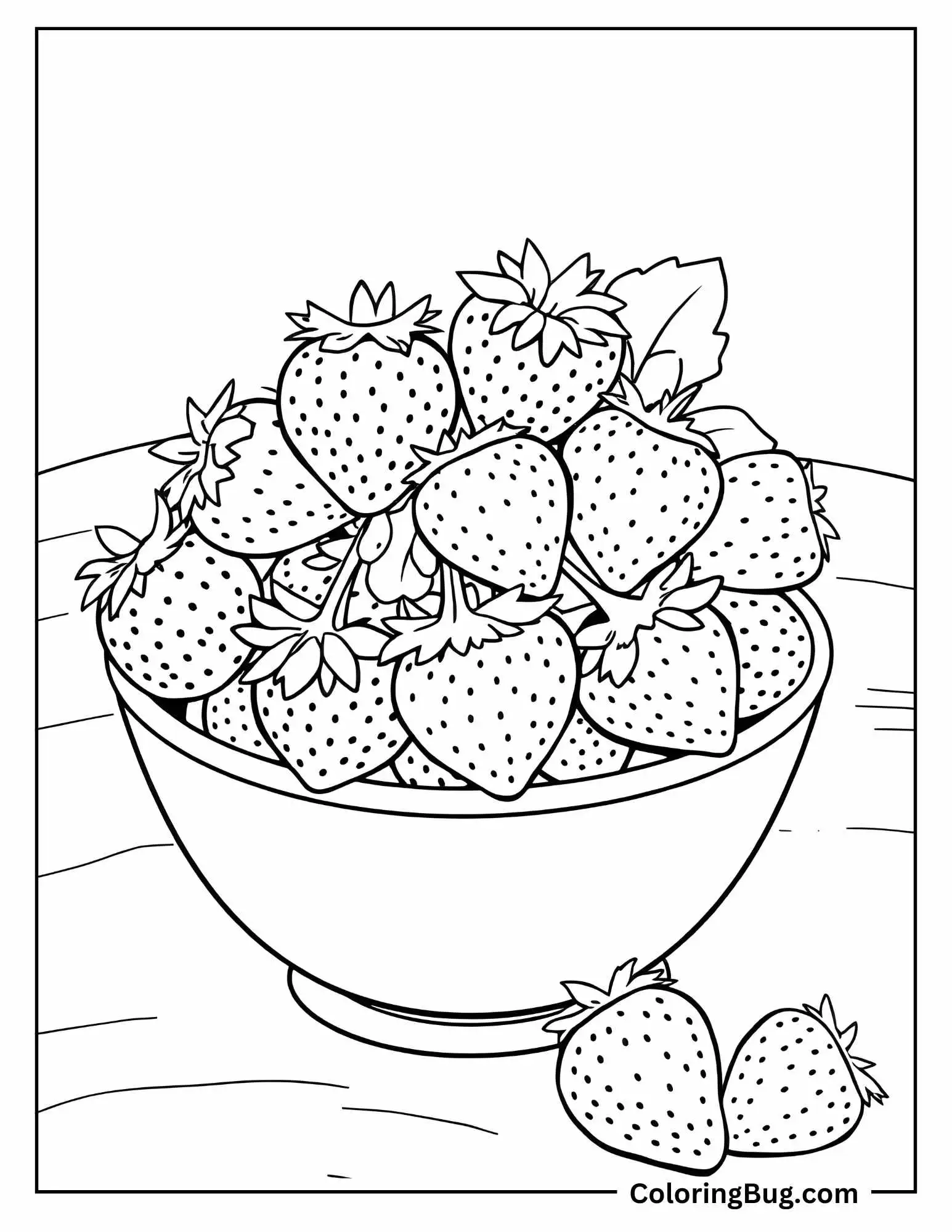 30 Strawberry Coloring Pages (Free Printable PDFs)