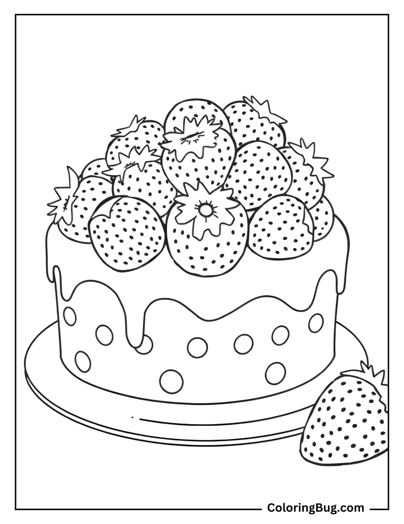 30 Strawberry Coloring Pages (Free Printable PDFs)