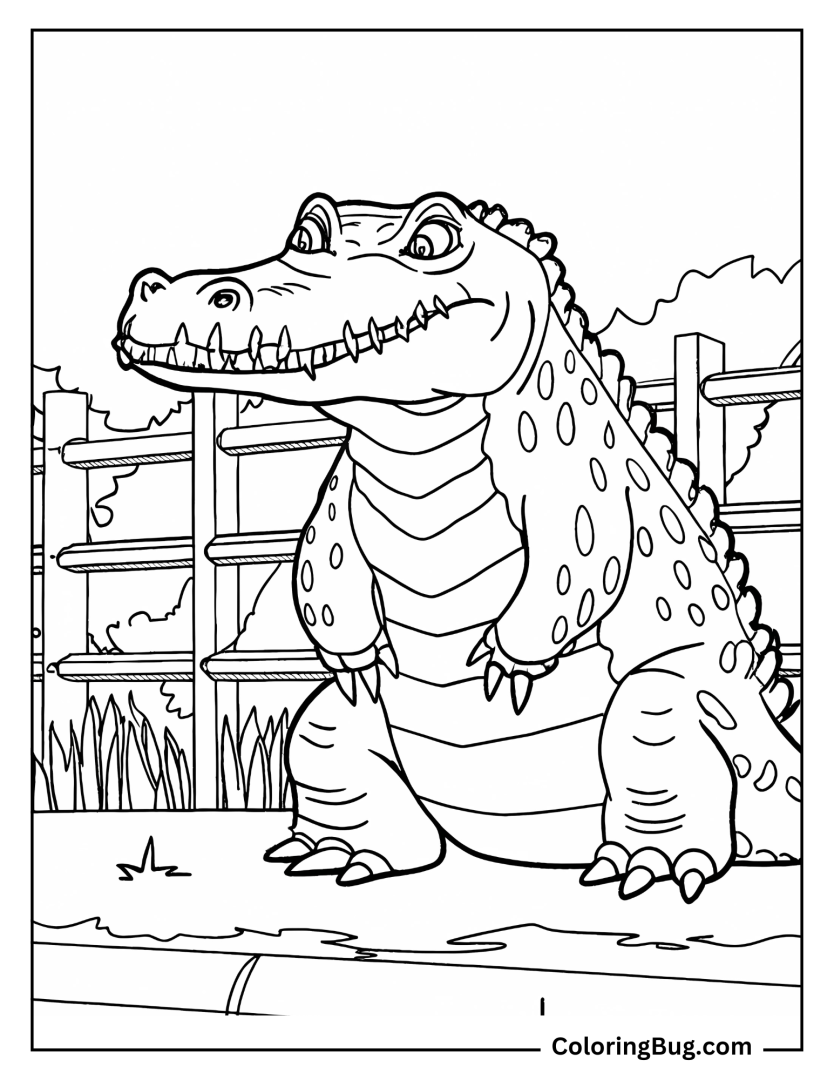 40 Crocodile & Alligator Coloring Pages (Free Printable PDFs)