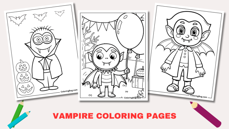 26 Vampire Coloring Pages (Free Printable PDFs)