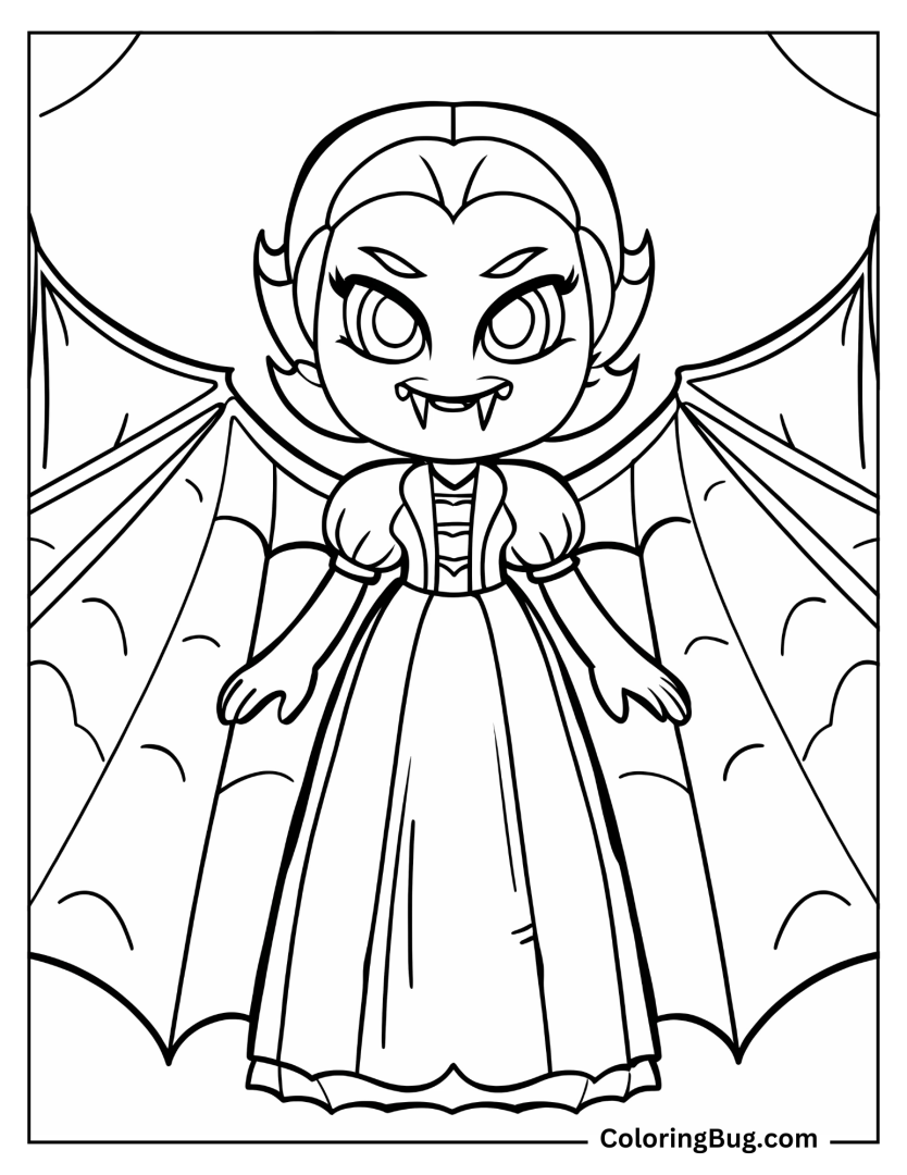 26 Vampire Coloring Pages (Free Printable PDFs)