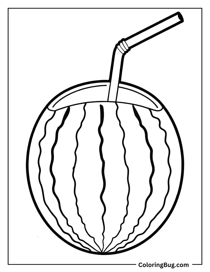 30 Watermelon Coloring Pages (Free Printable PDFs)