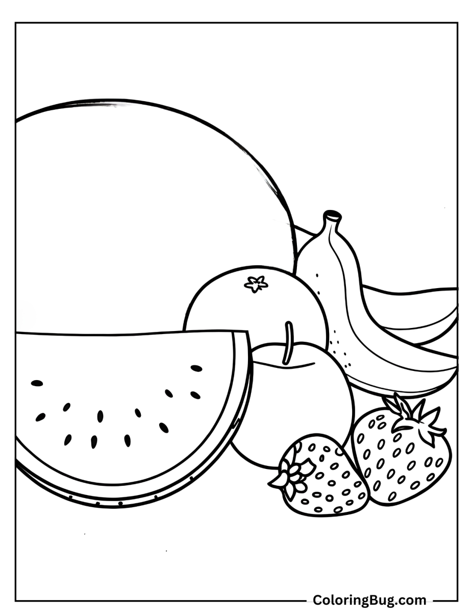 30 Watermelon Coloring Pages (Free Printable PDFs)