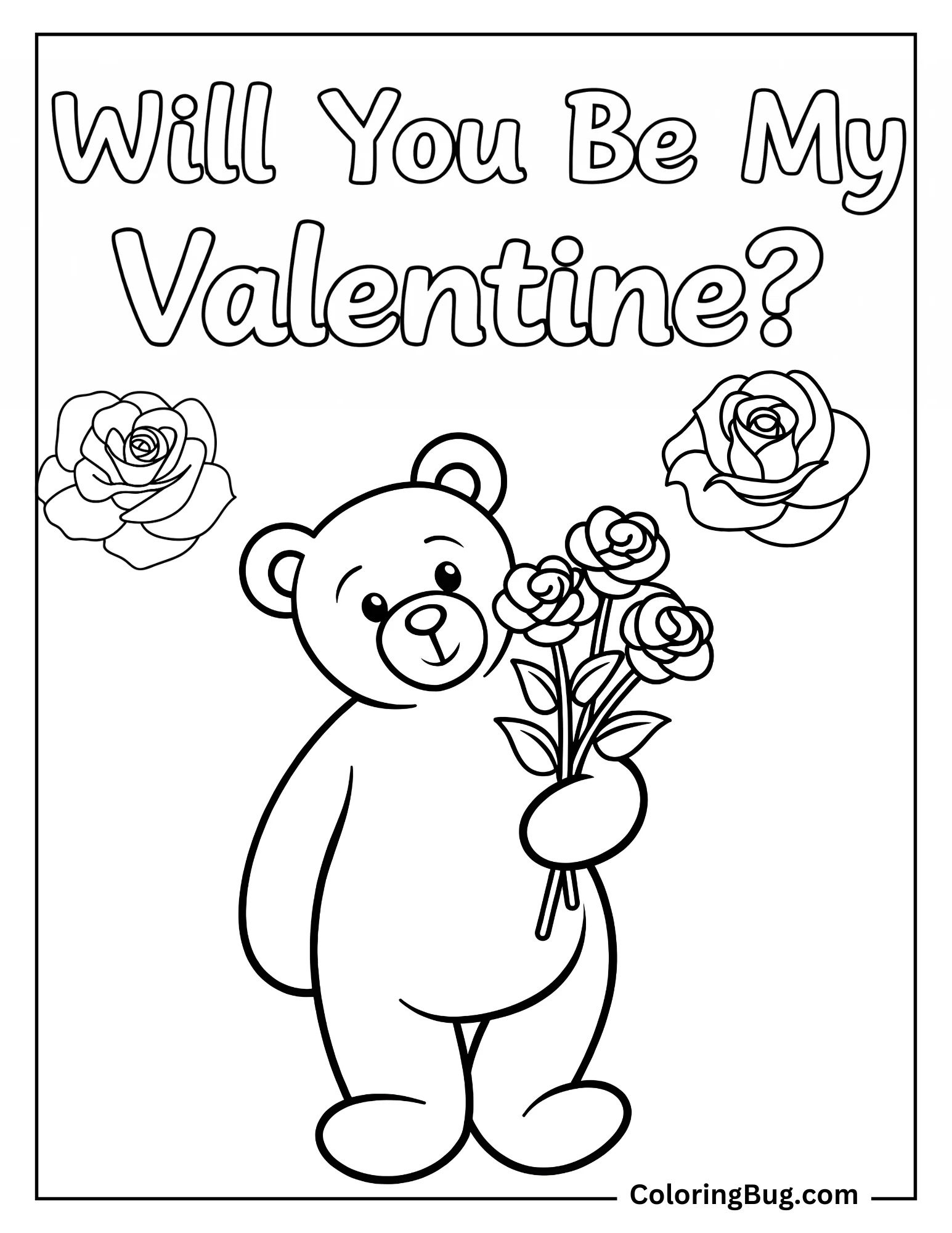 30 Will You Be My Valentine Coloring Pages (Free Printable PDFs)