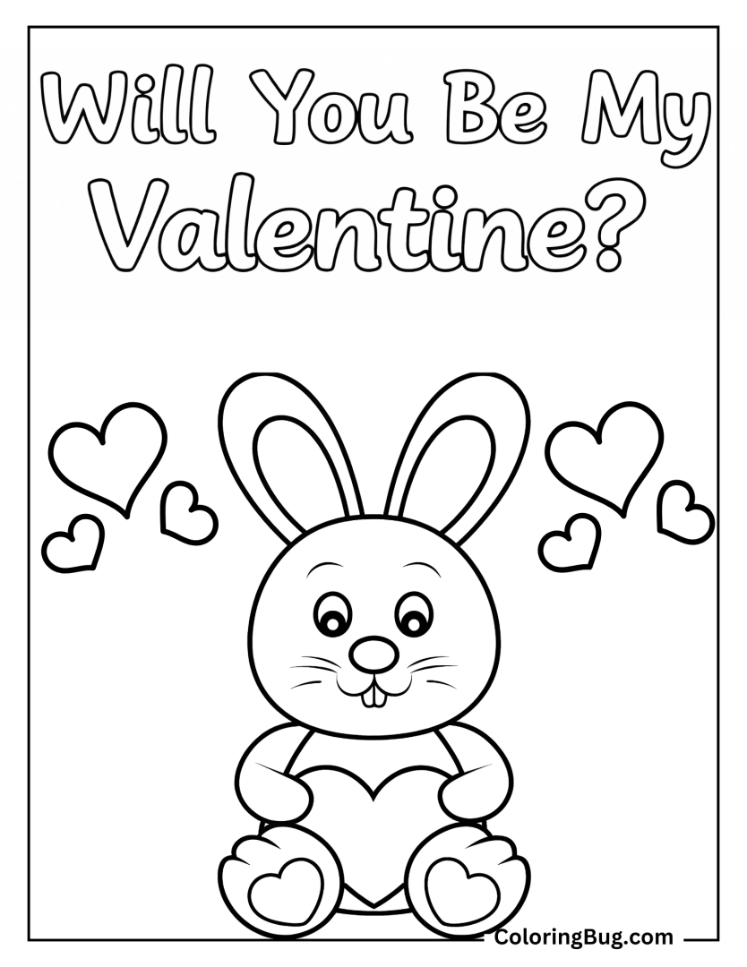 30 Will You Be My Valentine Coloring Pages (Free Printable PDFs)