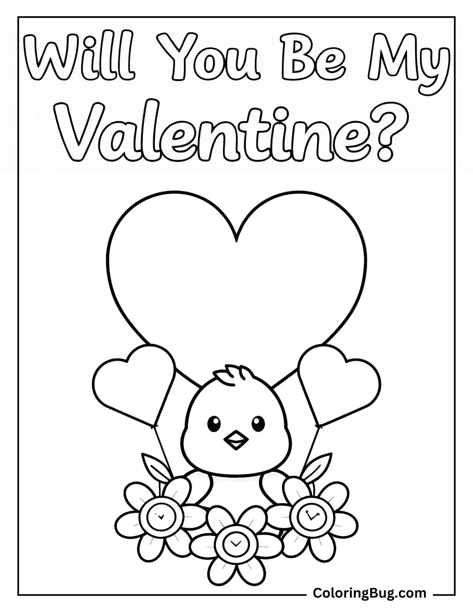 30 Will You Be My Valentine Coloring Pages (Free Printable PDFs)